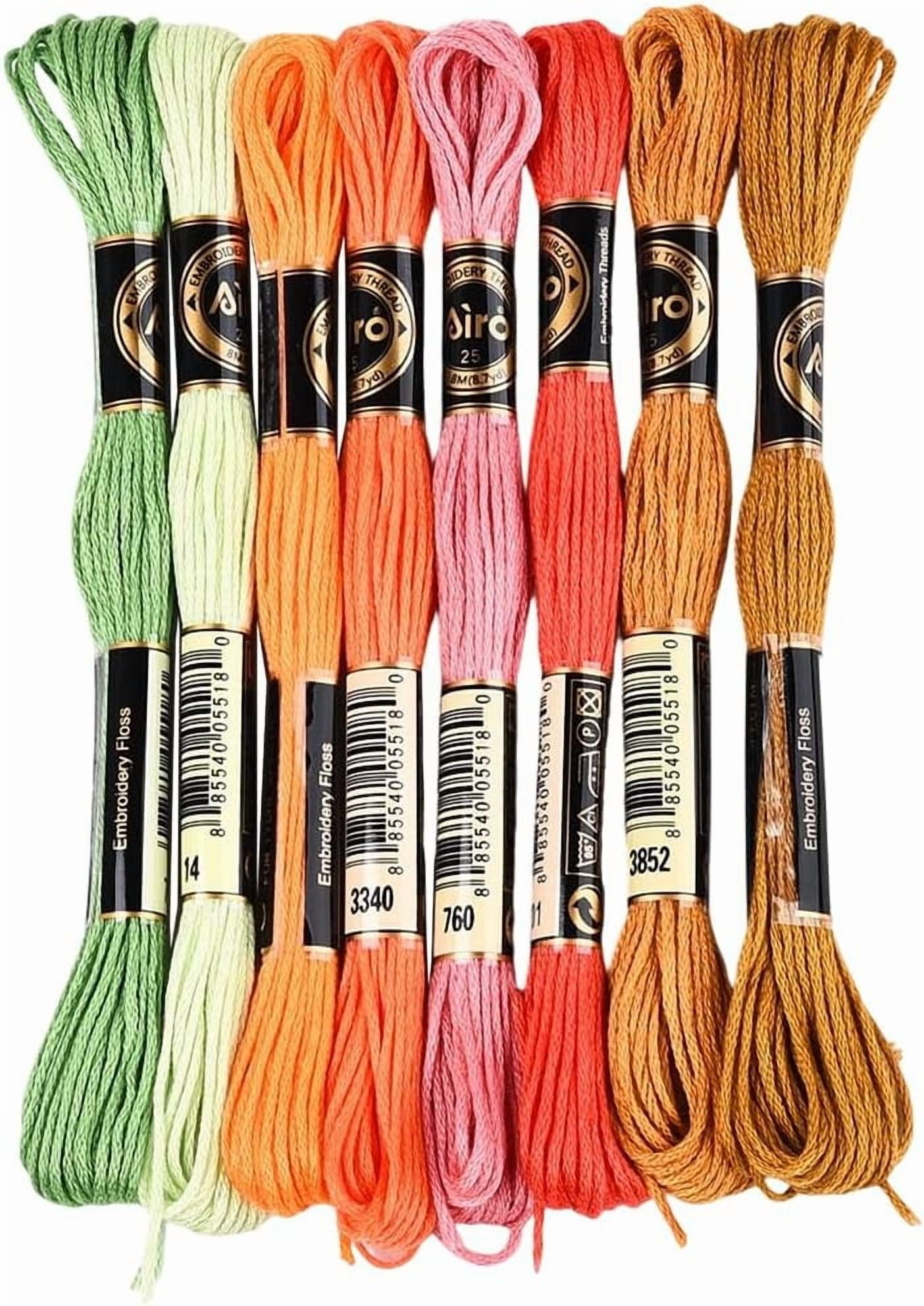 8 Skeins 6 Strands Variegated Colorful Embroidery Floss Gradient Stitch ...