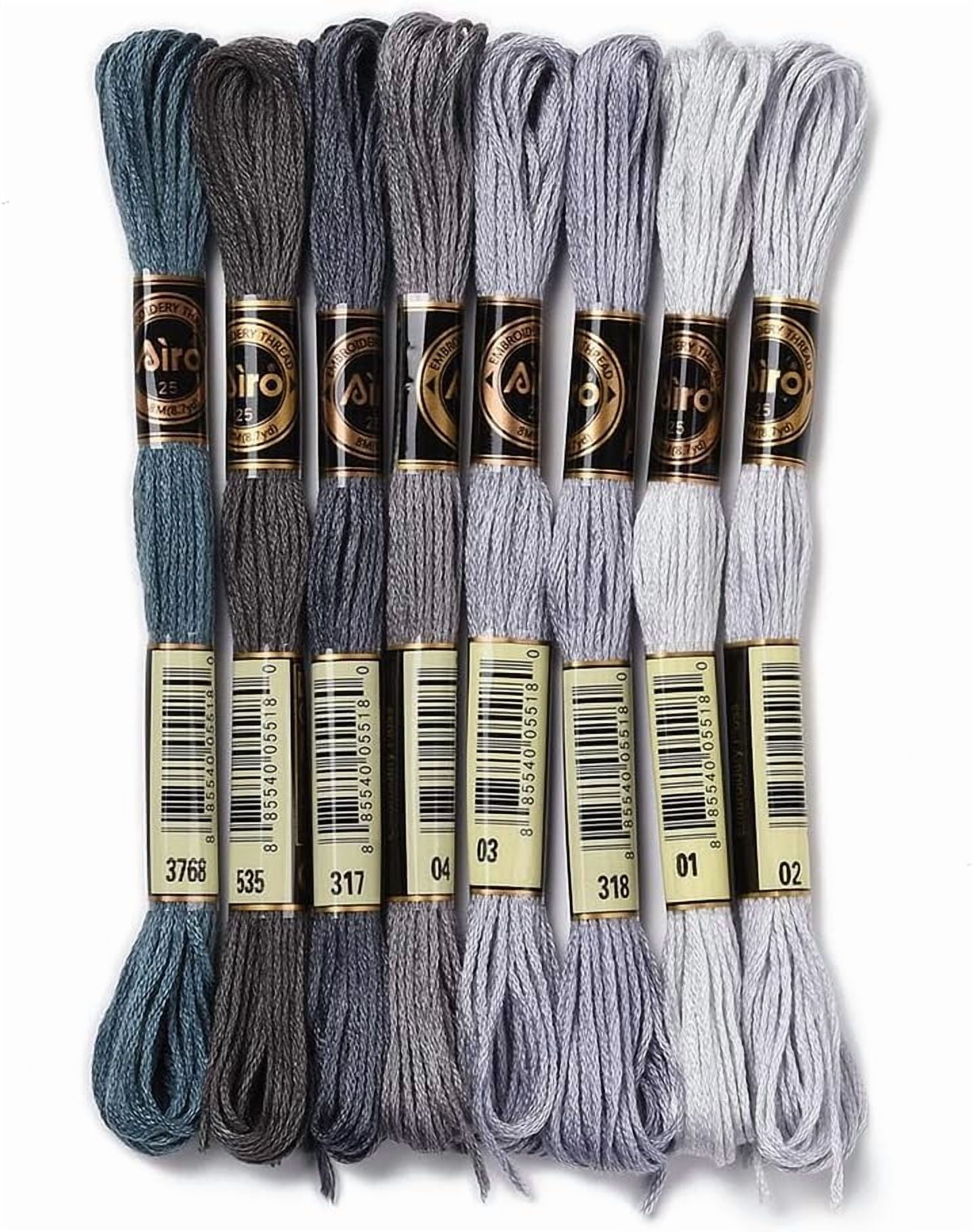 8 Skeins 70 Yards Grey Friendship Bracelets String Embroidery Thread ...