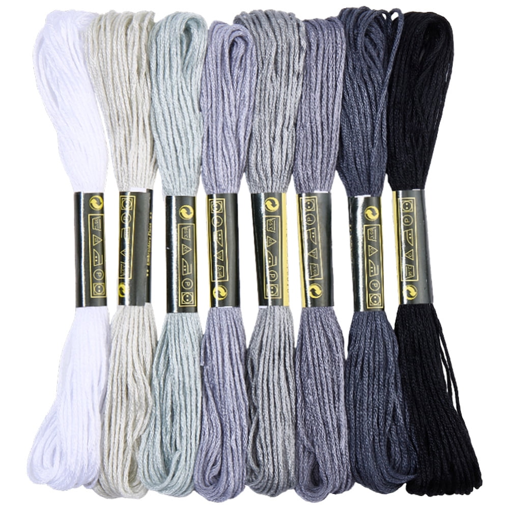 8 Skeins Embroidery Thread Friendship Bracelets String Stitch Threads ...
