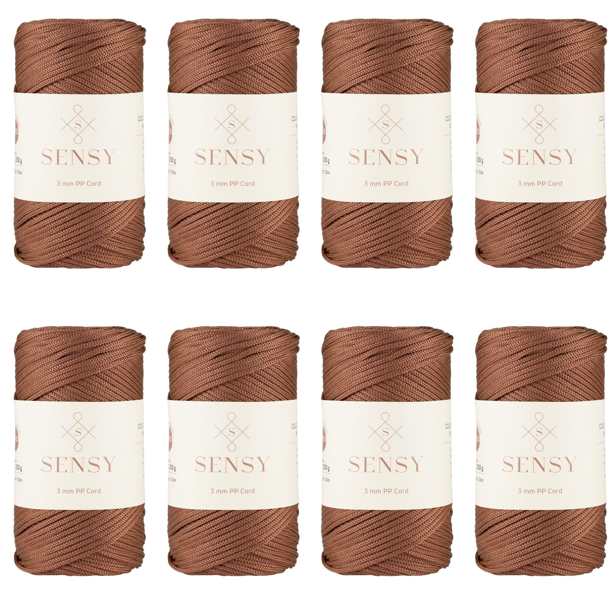 8 Skeins of Sensy Premium 3mm 131 Yards Polyester Rope 100% ...