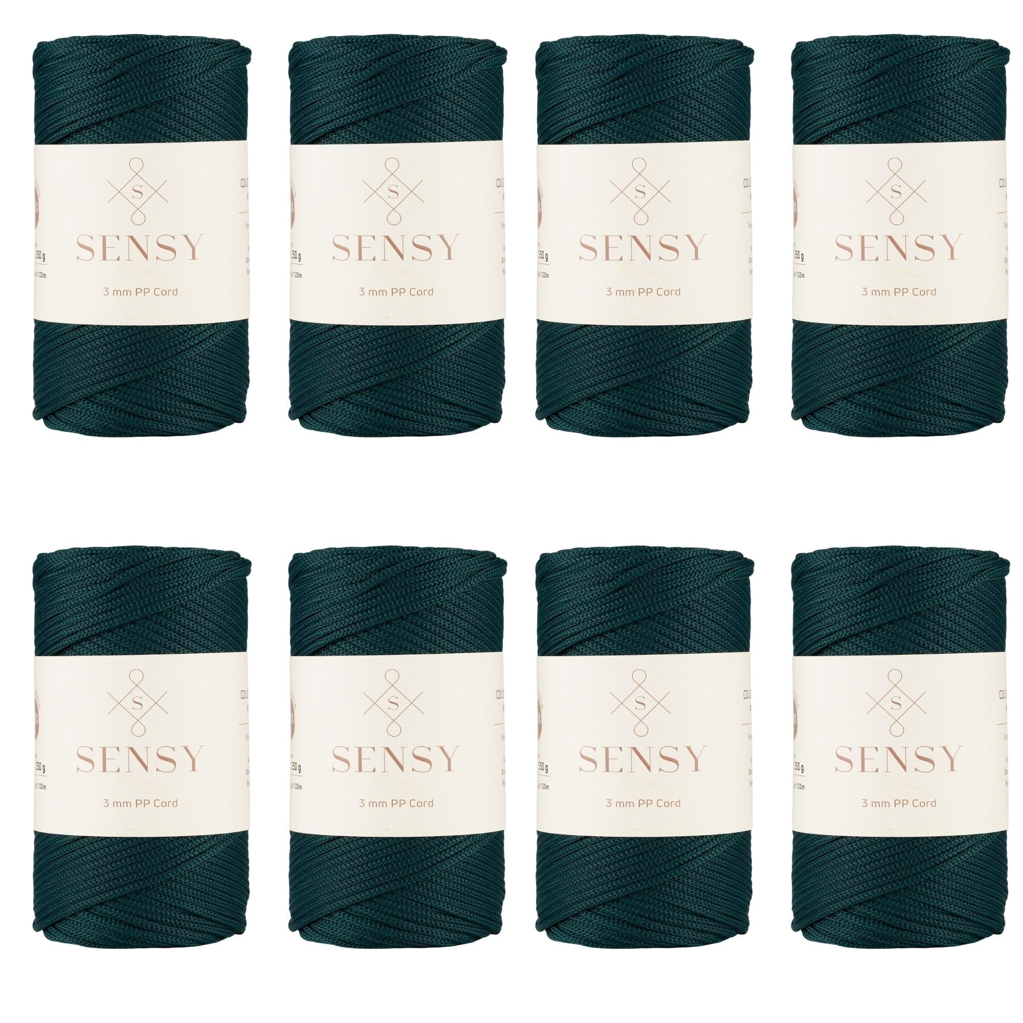 8 Skeins of Sensy Premium 3mm 131 Yards Polyester Rope 100% ...