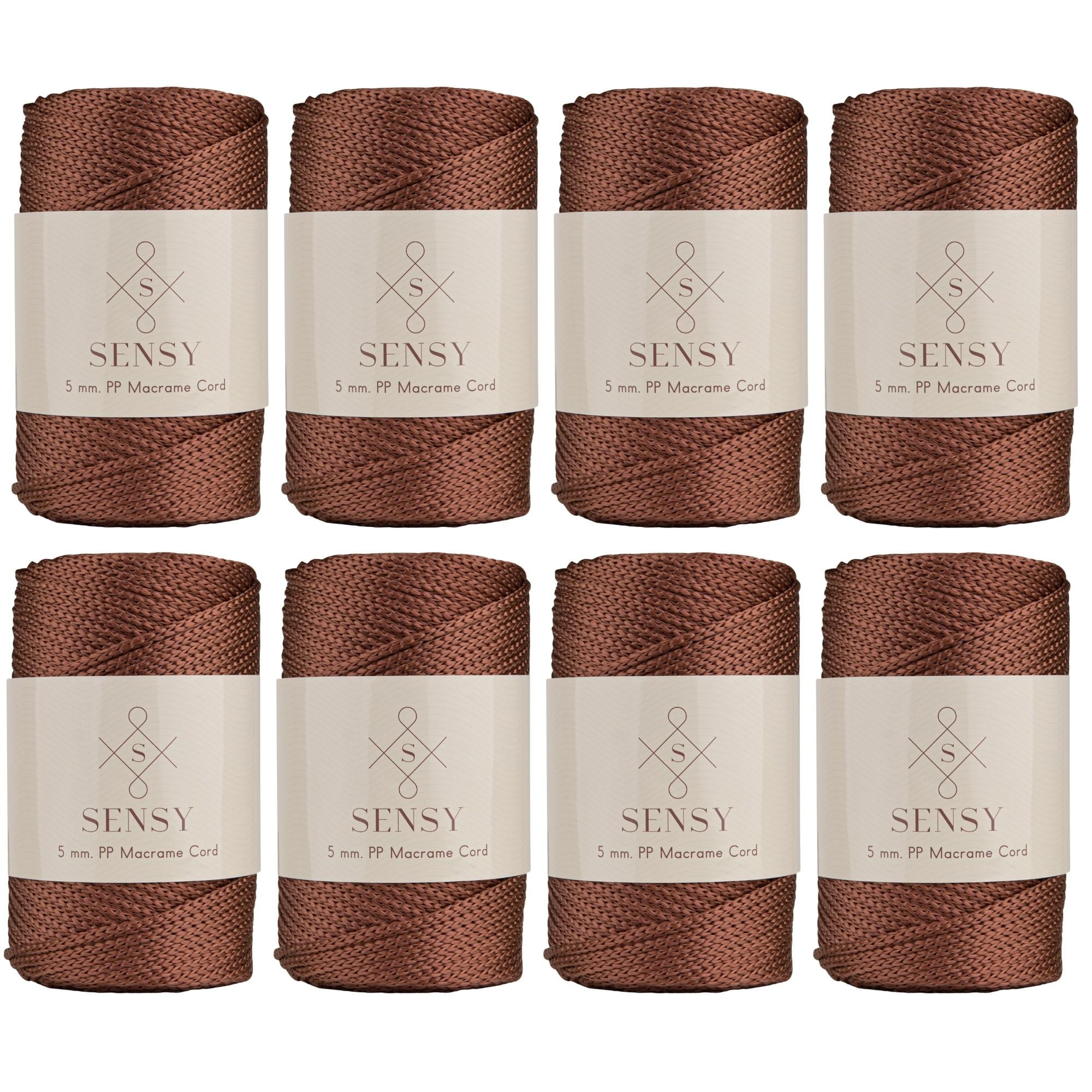 8 Skeins of Sensy Premium 5mm 104 Yards Polyester Rope 100% ...