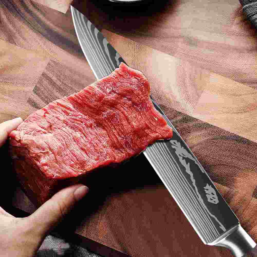 MDHAND 8" Slicing Knife, Stainless Steel Carving Knife, Meat Cutting ...
