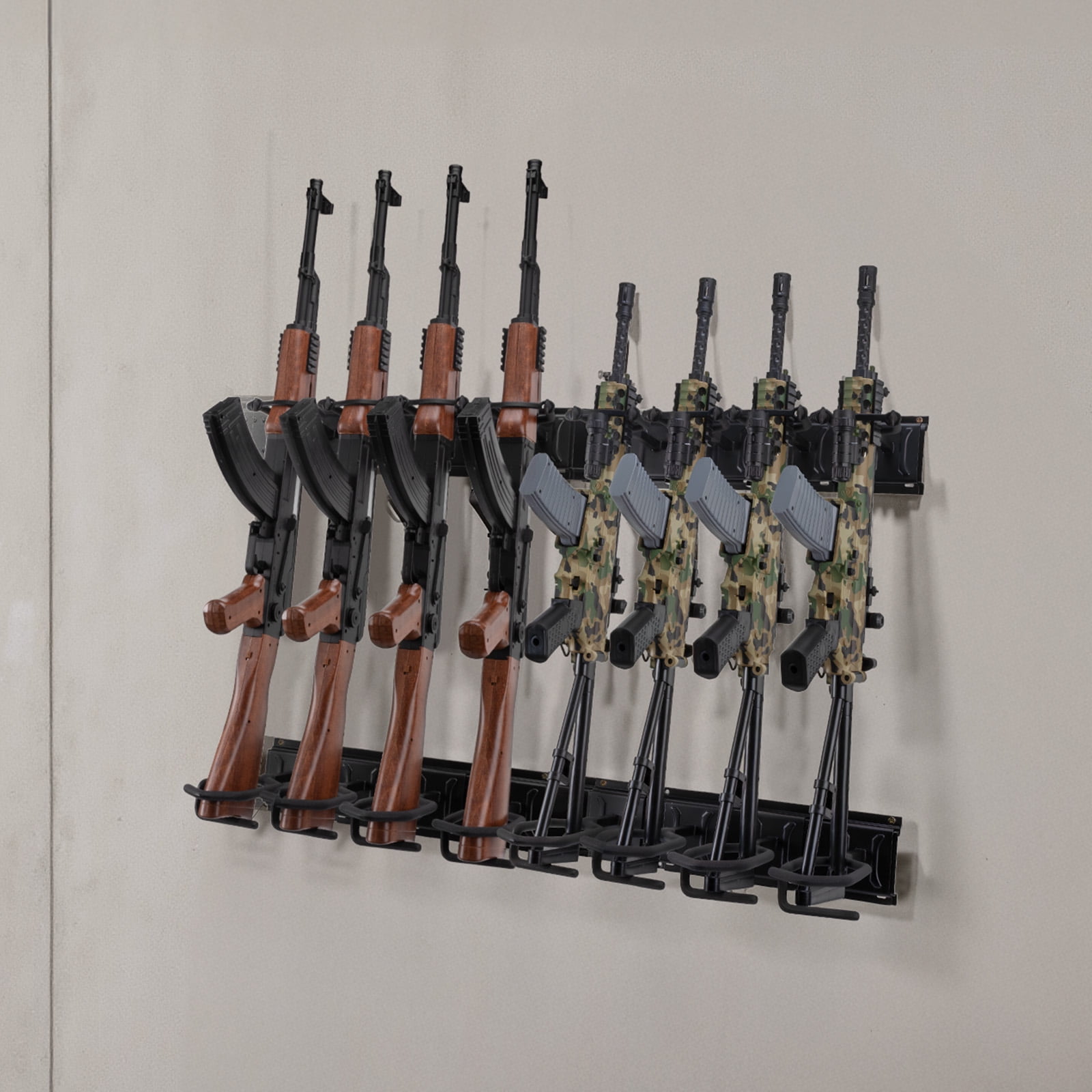 8 Slot Gun Rack,Mutak Wall Mount Rifle Racks,Heavy Duty Steel Gun Rack ...
