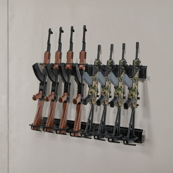 8 Slot Gun Rack,Mutak Wall Mount Rifle Racks,Heavy Duty Steel Gun Rack ...