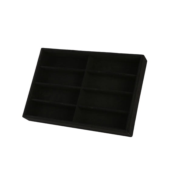 8-Slot Velvet Eyeglass Storage Tray - Sunglass Display Organizer Case ...