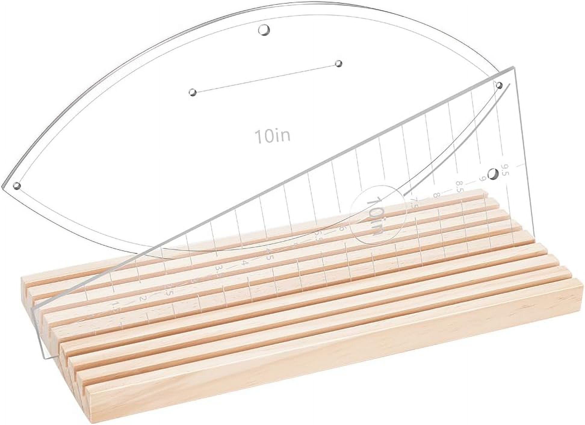 8-Slot Wooden Ruler Organizer Quilting Ruler Storage Rack Ruler Stand ...