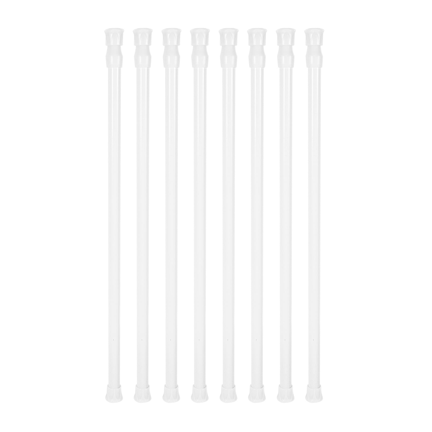 8 Small Tension Rods 15.7 inch to 28 inch Spring Extendable Curtain ...