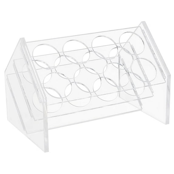 8 Sockets Slant Acrylic Test Tube Holder Rack 1.2 Inch Hole Clear ...