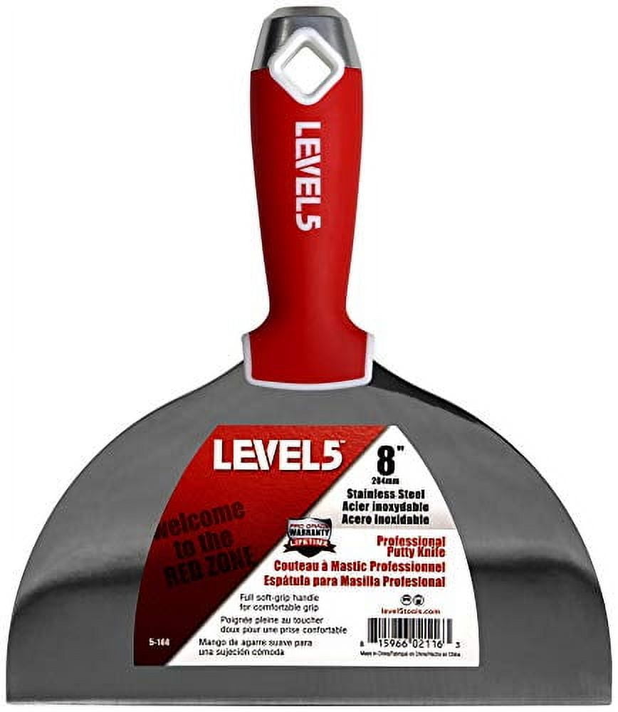 8" Soft-Grip Stainless Steel Drywall Joint Knife - LEVEL5 | Pro-Grade ...