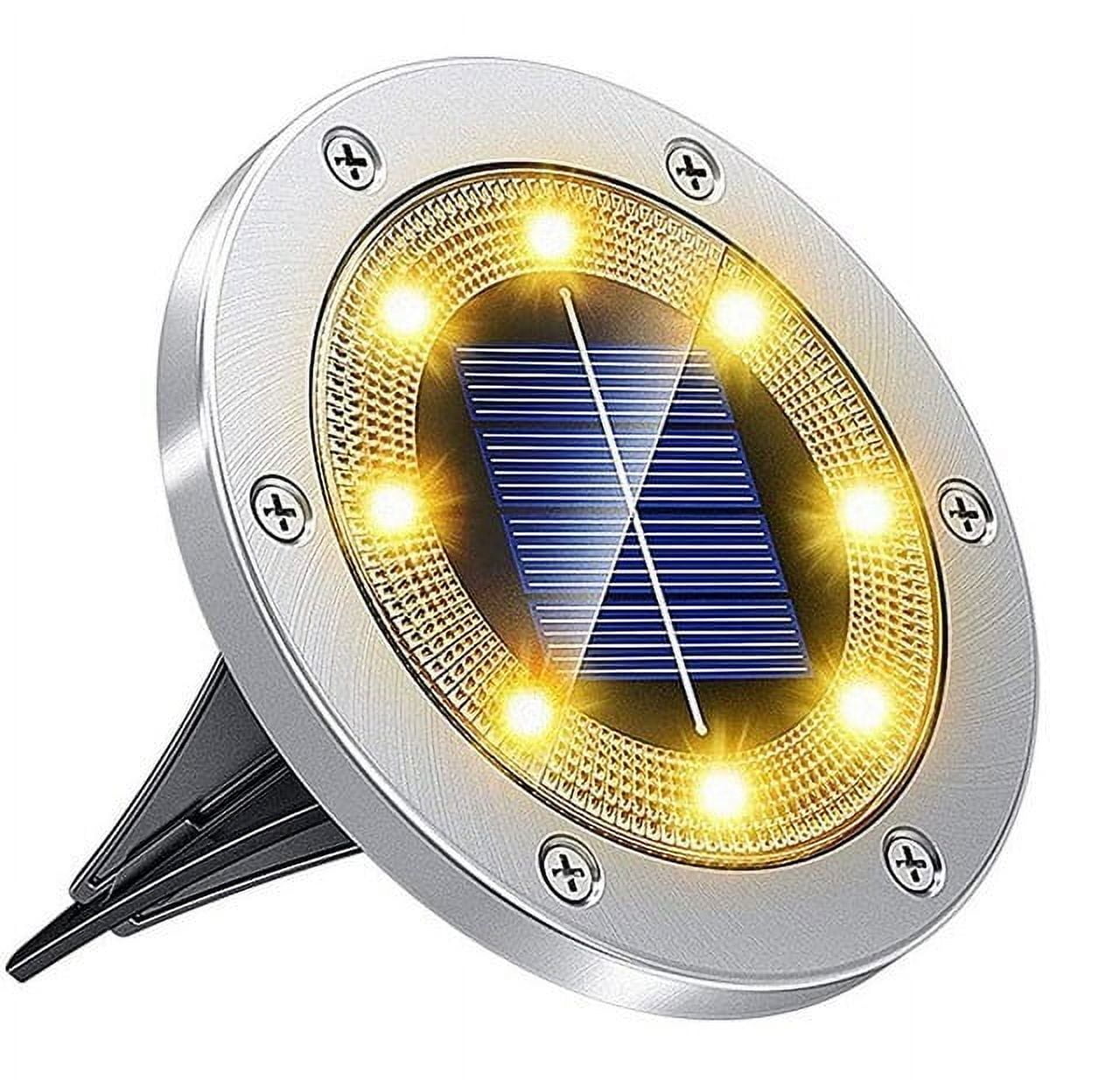 8 Solar Power Disk Light IP65 Outdoor Garden Solar Underground Light ...