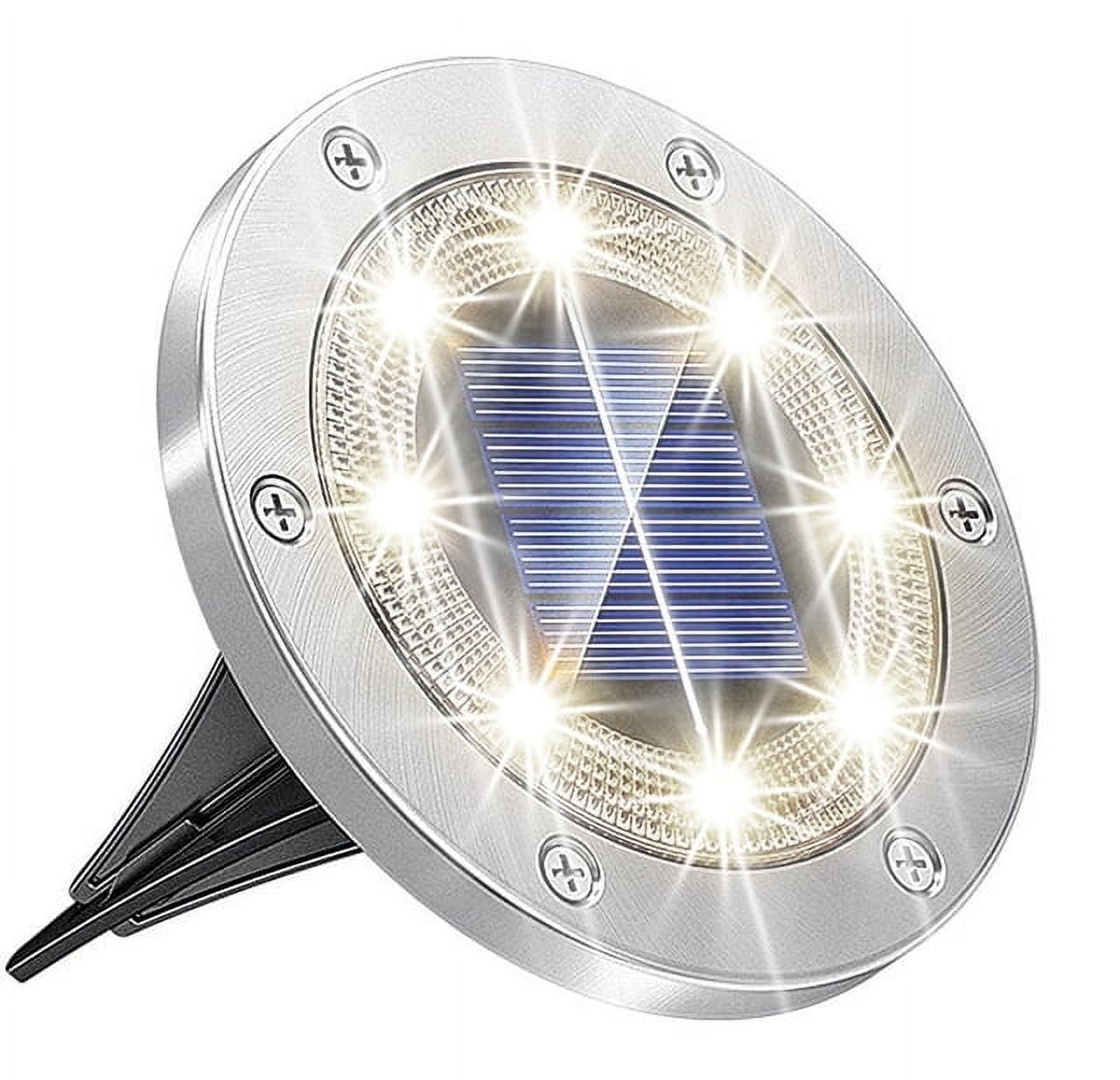 8 Solar Power Disk Light IP65 Outdoor Garden Solar Underground Light ...