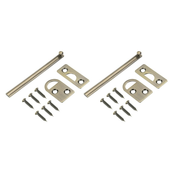 8" Solid Brass Surface Bolt, Concealed Security Slide Latch Door Lock ...