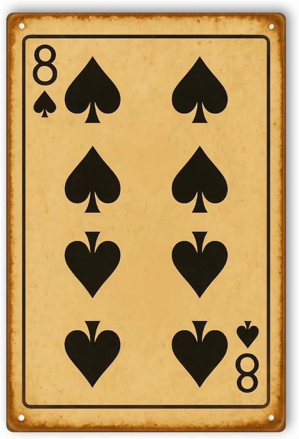 8 of Spades Metal Poster by DC | Vintage Tin Sign Wall Art for Indoor ...
