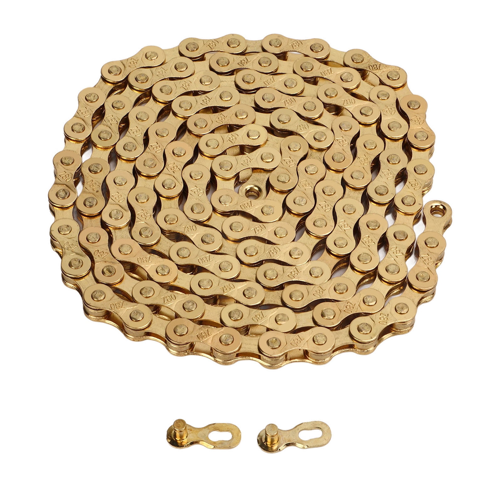 8 Speed Bike Chain 116 Links Gold Electroplating Steel Road Bike Chain ...