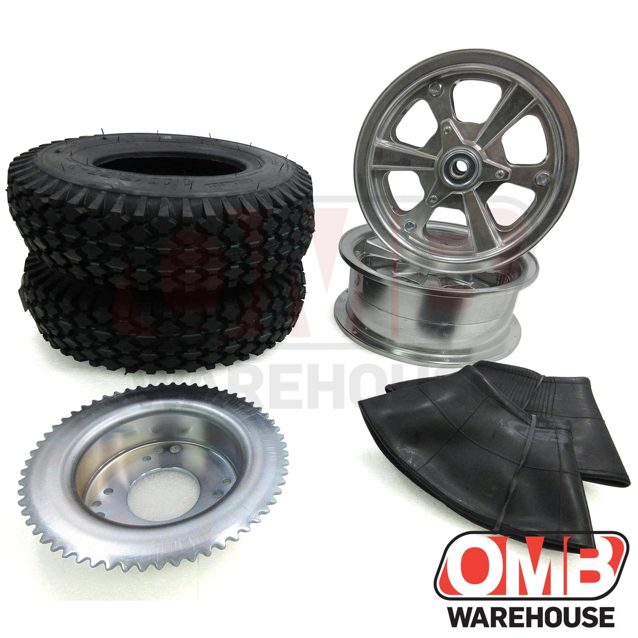 8" Spinner Wheel Package - Studded Tire - 60 Tooth Sprocket - Walmart.com