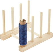 Threadart 66-Cone Holder | Wooden Sewing Thread Organizer | Hardwood ...