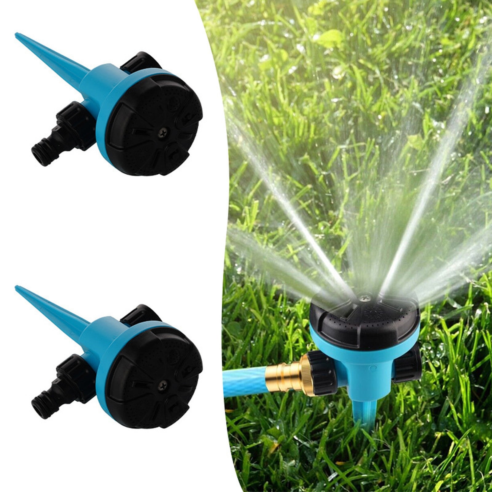 8 Spray Modes 360° Rotatable Sprinklers Auto Garden Sprinkler Watering ...