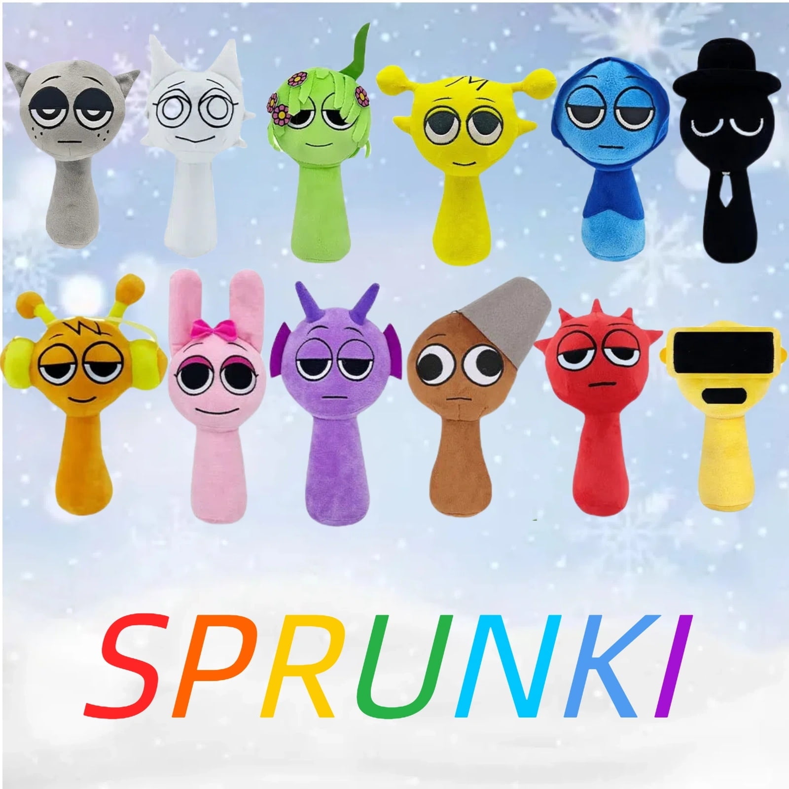 8" Sprunki Horror Game Plush Toys, Realistic and Scary Stuffed Figures ...