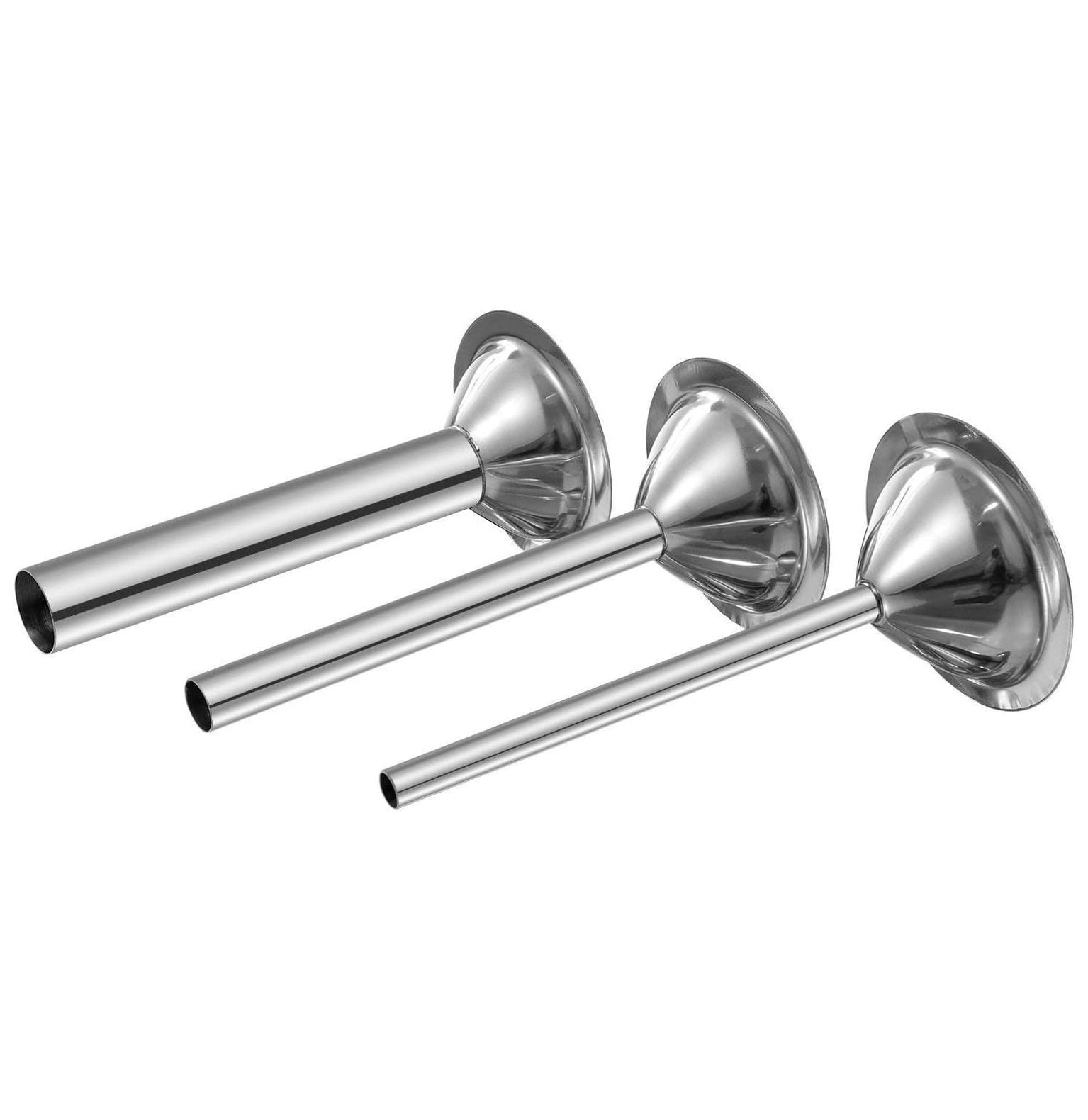 #8 Stainless Steel Stuffing tube SET for meat grinder. 2 1/2" base ...