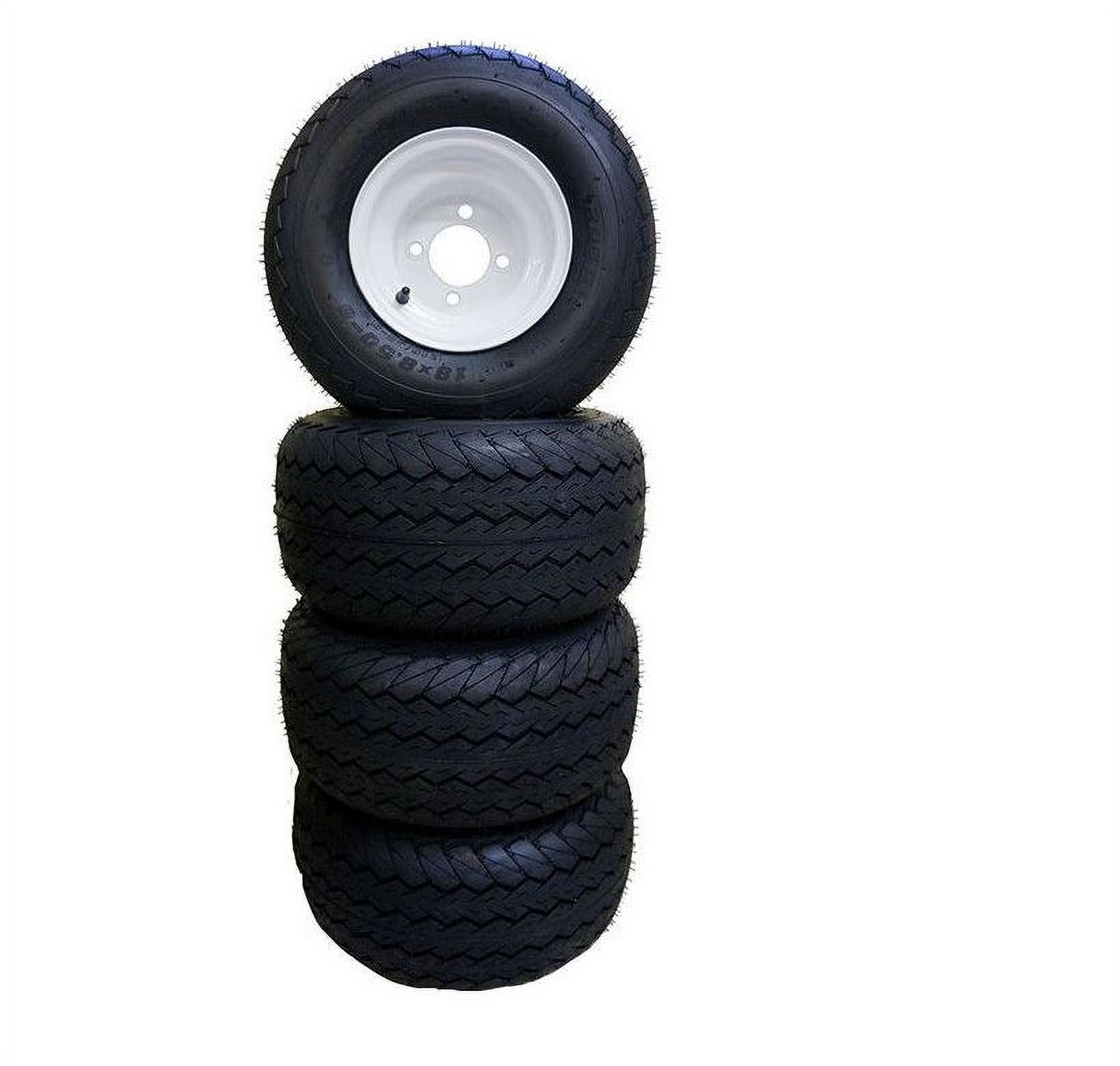 8" Standard WHITE Golf Cart Wheel & Tire Set - Walmart.com