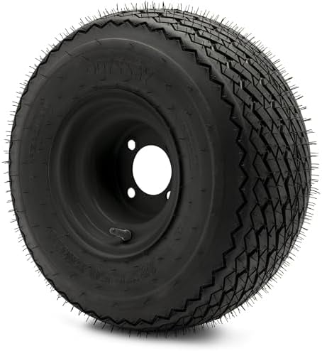 8" Steel Golf Cart Wheel Matte Black and Odyssey Perduro (18/8.5-8) DOT ...