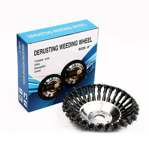 8" Steel Twisted Weed Brush for String Trimmer – Heavy Duty Lawn Edging ...