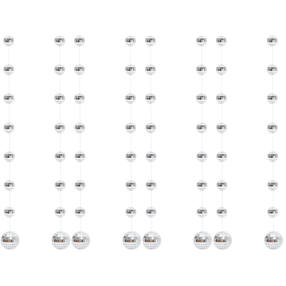 8 Strings of Bar Hanging Mirror Ball Ktv Mirror Disco Ball Ornament ...