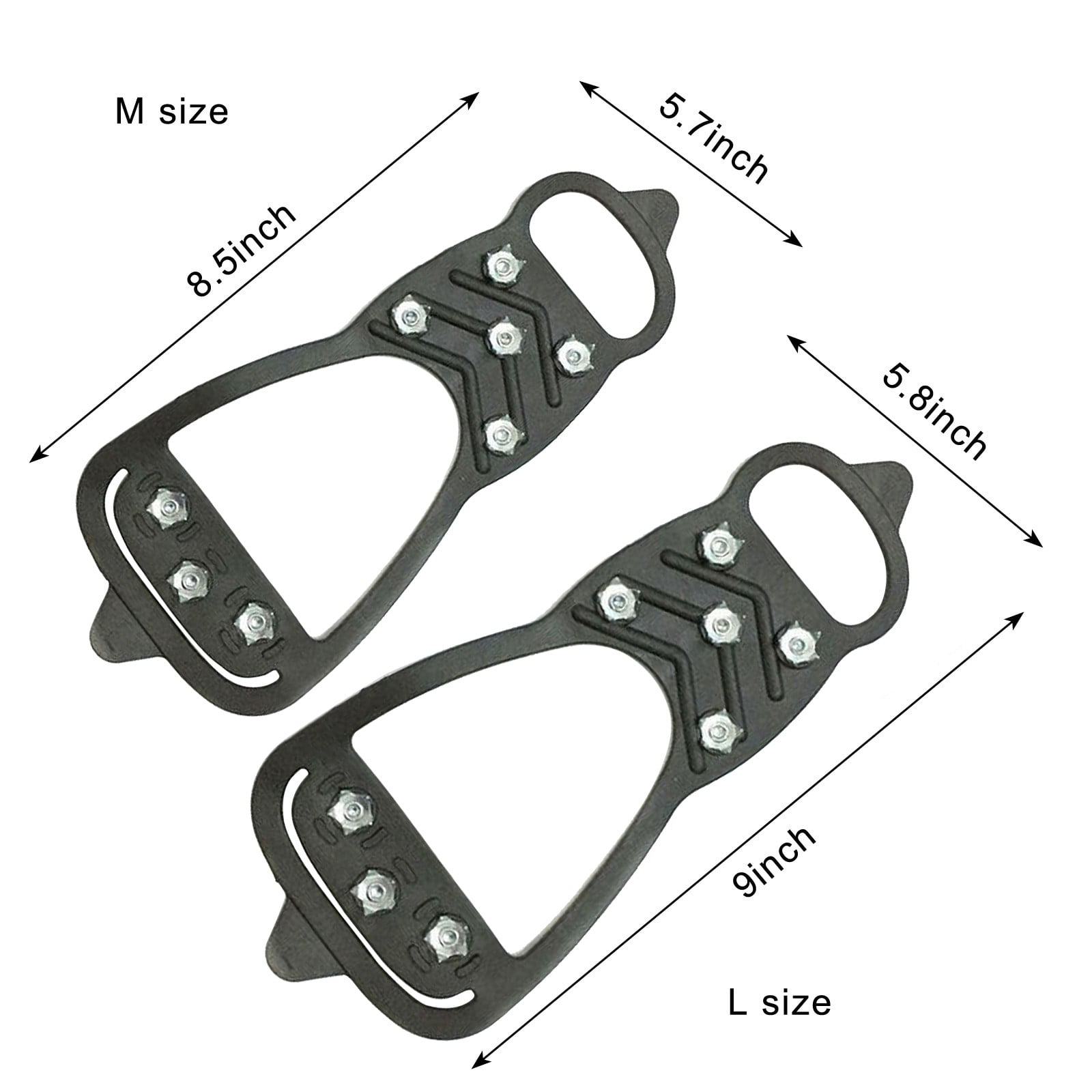 Anti-Slip Shoe Crampons (8-Pack) - Ice & Snow Traction Cleats for Boots ...