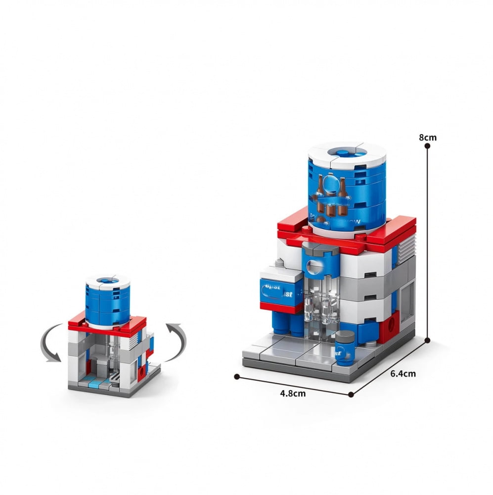 8 Style DIY Architecture Coffee Milk Tea Store Street View Food House ...