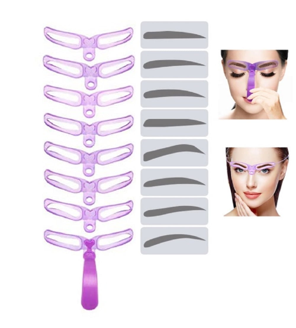 8-Style Eyebrow Shaping Stencils Kit – Professional Grooming Templates ...