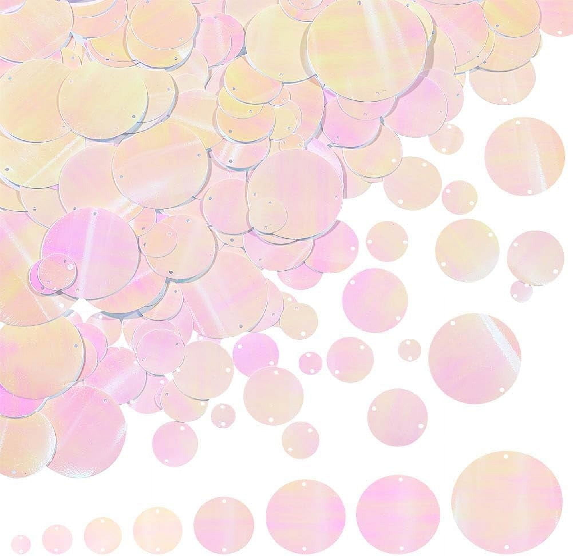 8 Style Rainbow Iridescent PVC Paillette/Sequin Links Flat Round Clear ...
