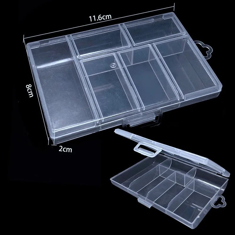 8 Style Transparent Plastic Storage Jewelry Box Compartment Adjustable ...