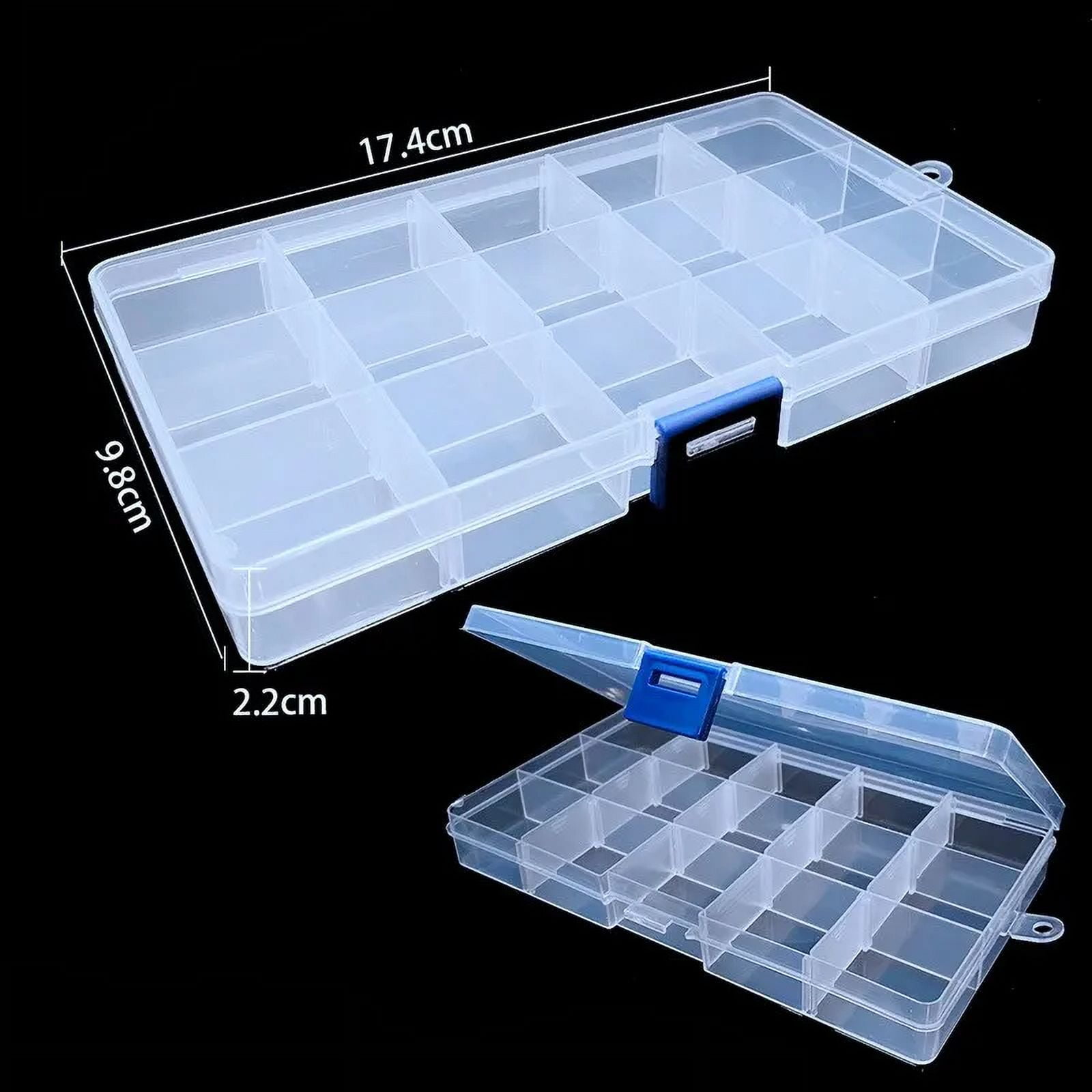 8 Style Transparent Plastic Storage Jewelry Box Compartment Adjustable ...