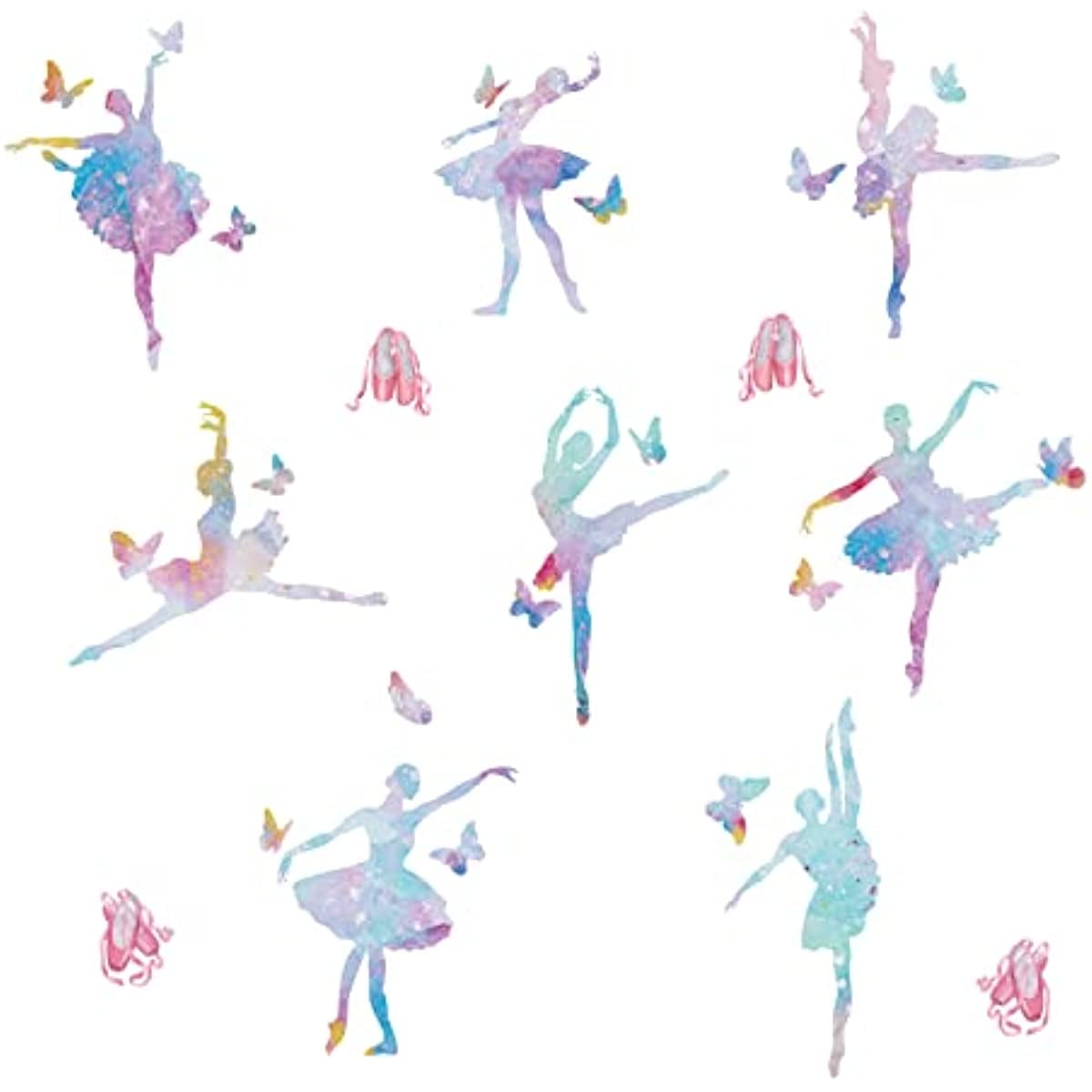 Ballerina Dreams Dancing Ballerinas Wall Decals (8 Pack) - Walmart.com