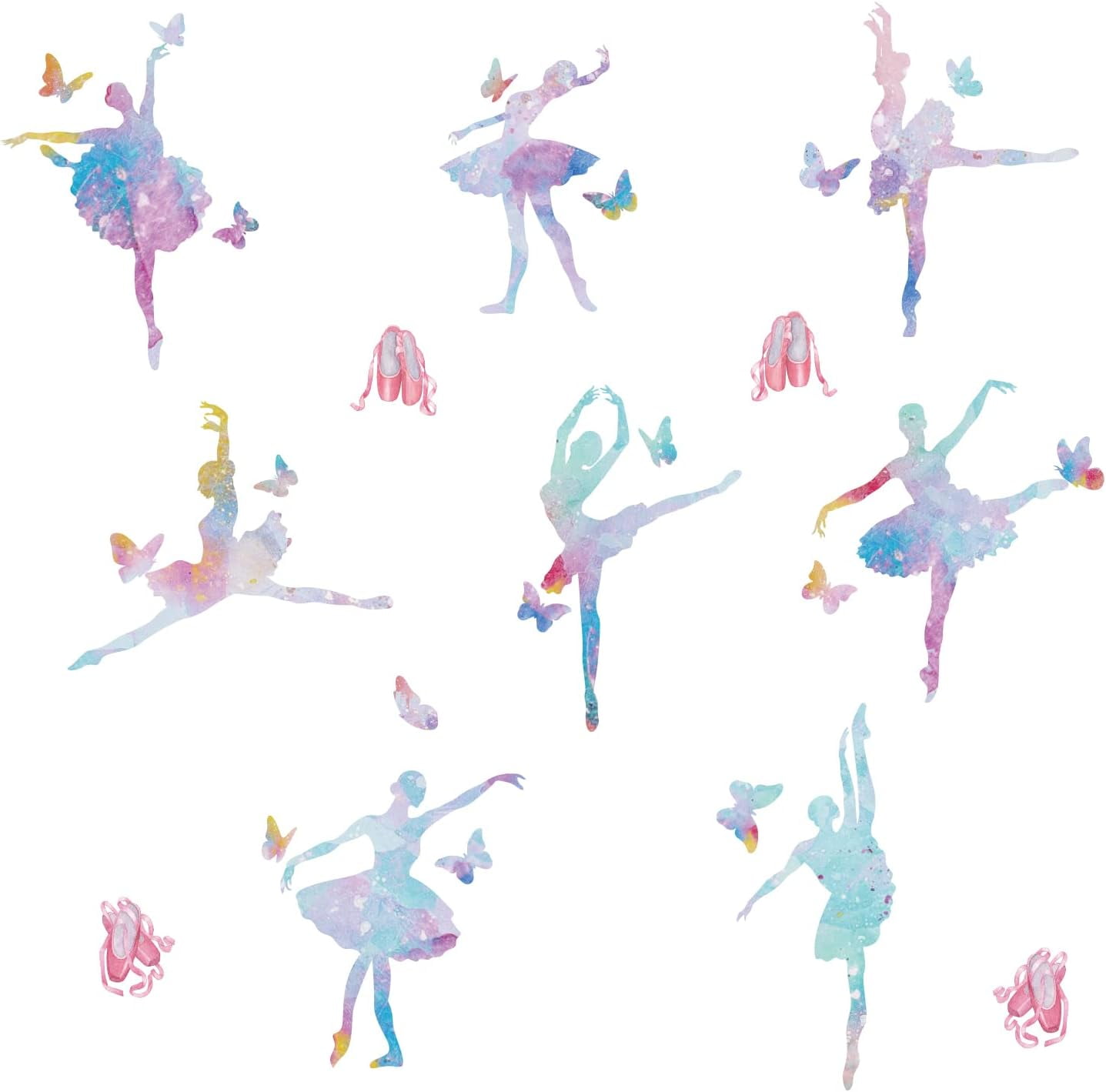 8 Styles Ballet Wall Sticker Ballerina Wall Decals Dancing Ballerinas ...