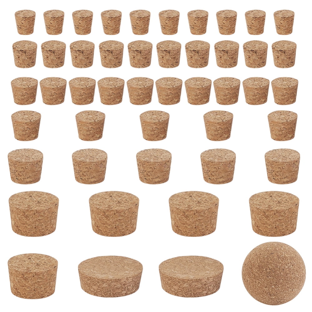 8 Styles Cork Bottle Stoppers Wine Accessories BurlyWood 15~61x10~30mm ...