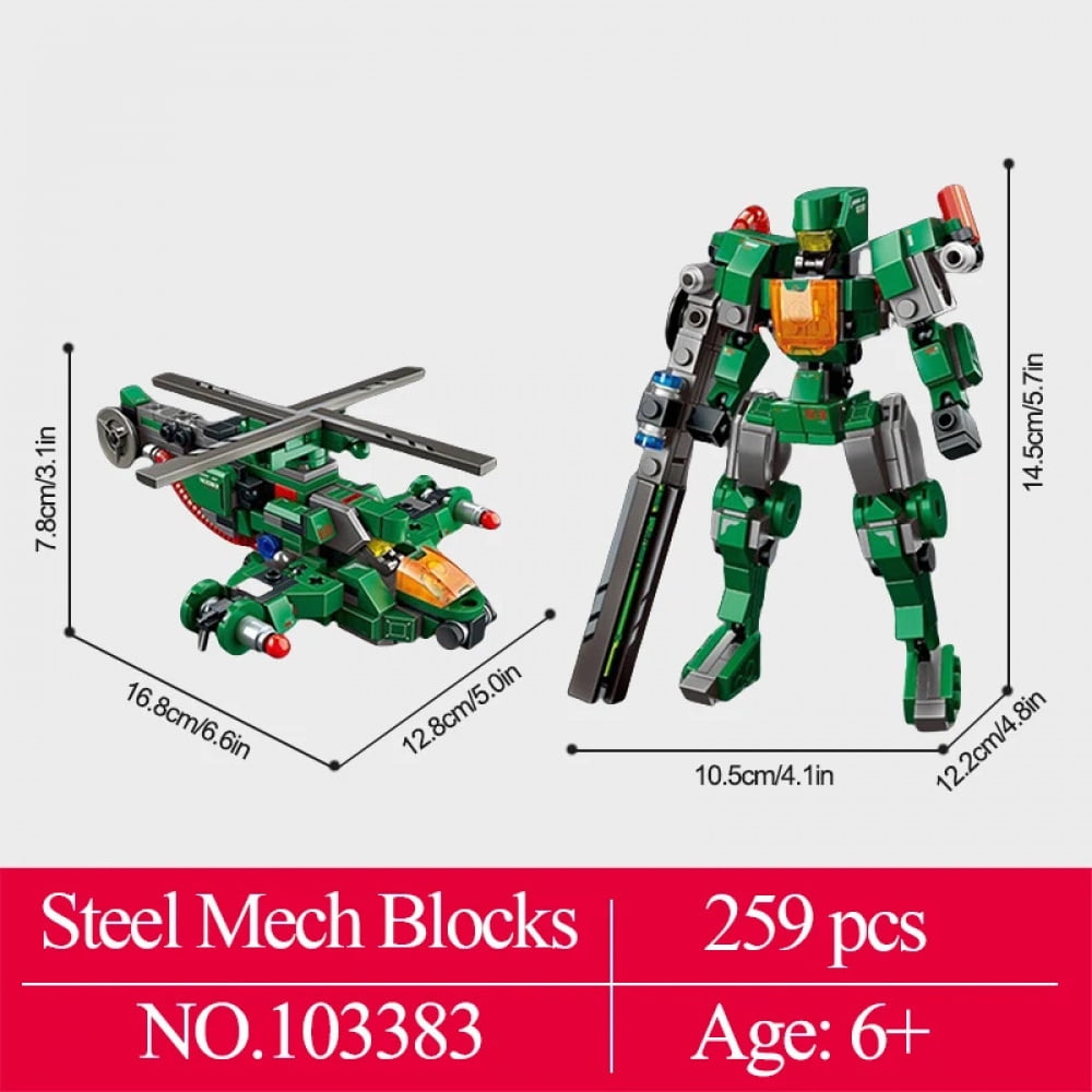 8 Styles Creative Steel Mech Robots Building Blocks Boy's Birthday ...