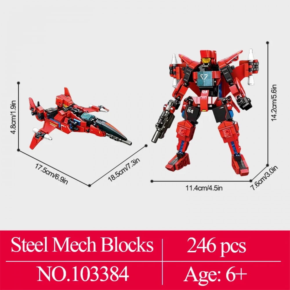 8 Styles Creative Steel Mech Robots Building Blocks Boy's Birthday ...