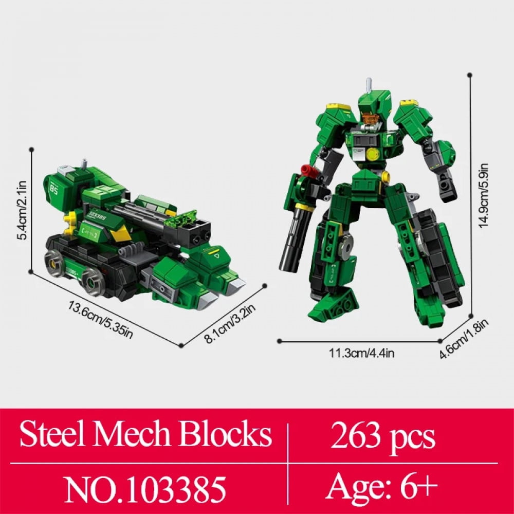 8 Styles Creative Steel Mech Robots Building Blocks Boy's Birthday ...