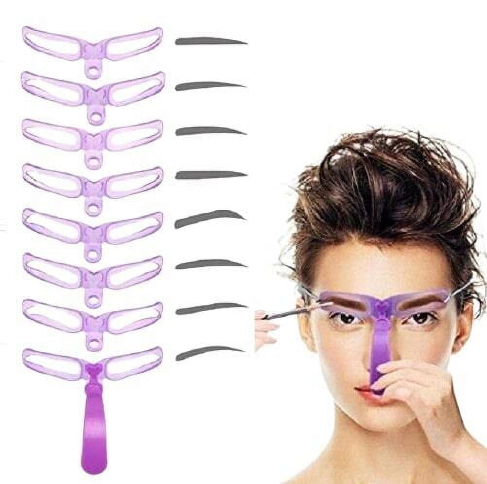 8 Styles Eyebrow Shaping Stencils Grooming Shaper Template Makeup Tool ...