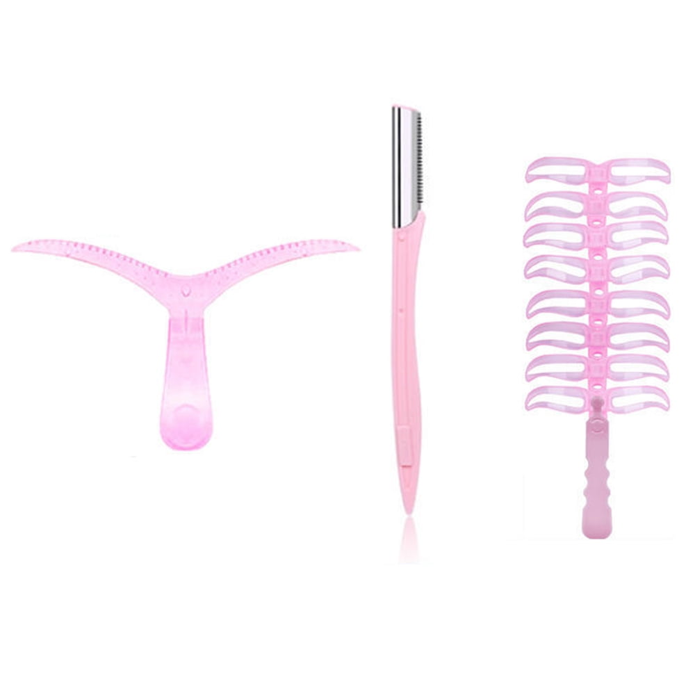 8 Styles Eyebrow Template DIY Stencil Grooming Eyebrow Shaping Kit with ...