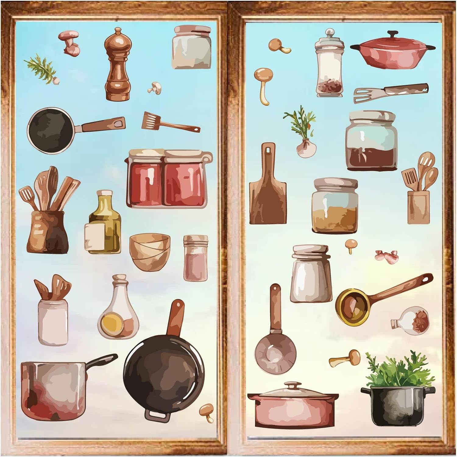 8 Styles Large Kitchen Wall Sticker Dining Room Window Decor Clings ...