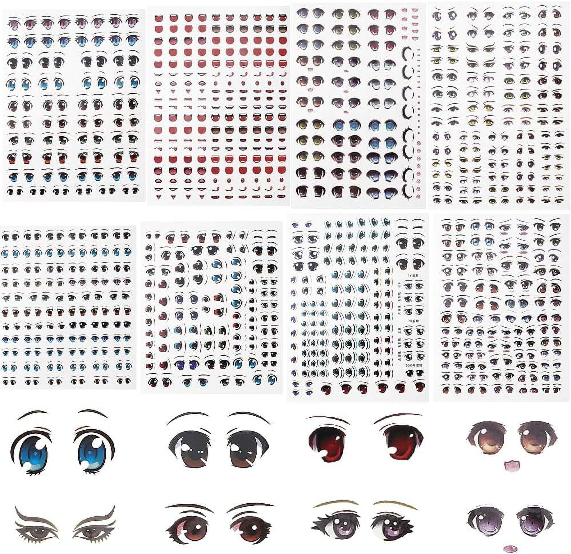 8 Styles Wiggle Eye Stickers Cartoon Eye Labels Stickers Self Adhesive ...