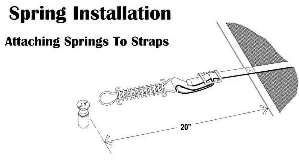 8" Swimming Pool Cover Stainless Steel Spring- 10 Pack for Winter ...