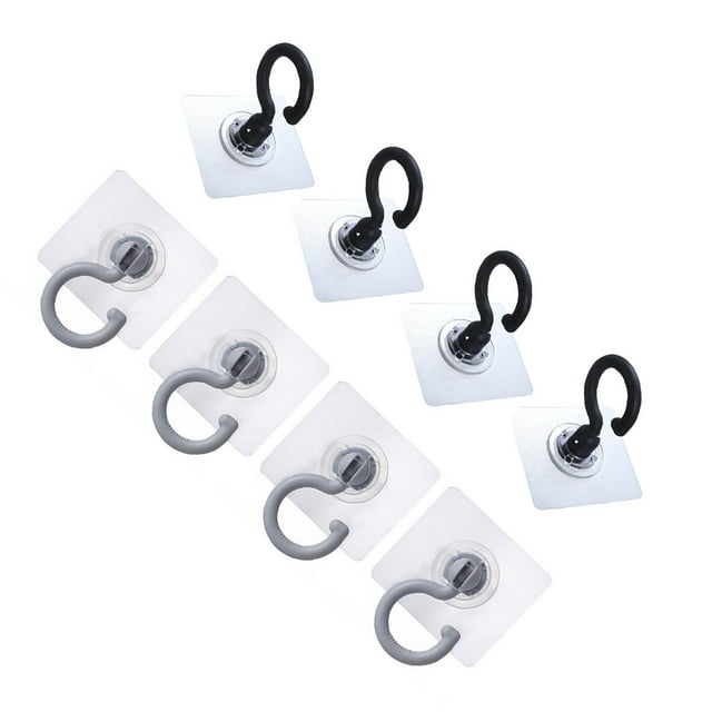 8 Swivel Hooks Adhesive Ceiling Hooks Heavy Duty Wall Hooks for Hanging ...