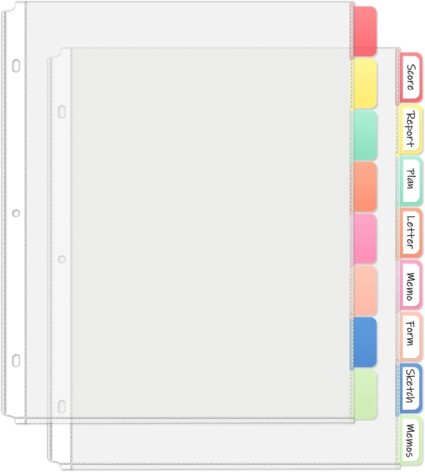 8 Tab Clear Sheet Protectors For 3 Ring Binder Dividers - Walmart.com