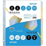 8-Tab, Write & Erase, Binder Dividers with Single Pocket, Assorted, 1 ...