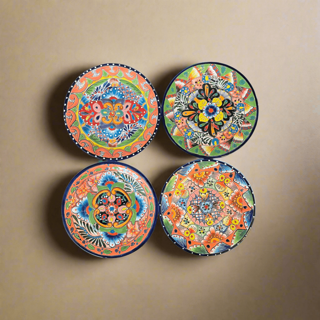 8" Talavera Ceramic Dinner Plate | Authentic Mexican Dinnerware (Setof6 ...