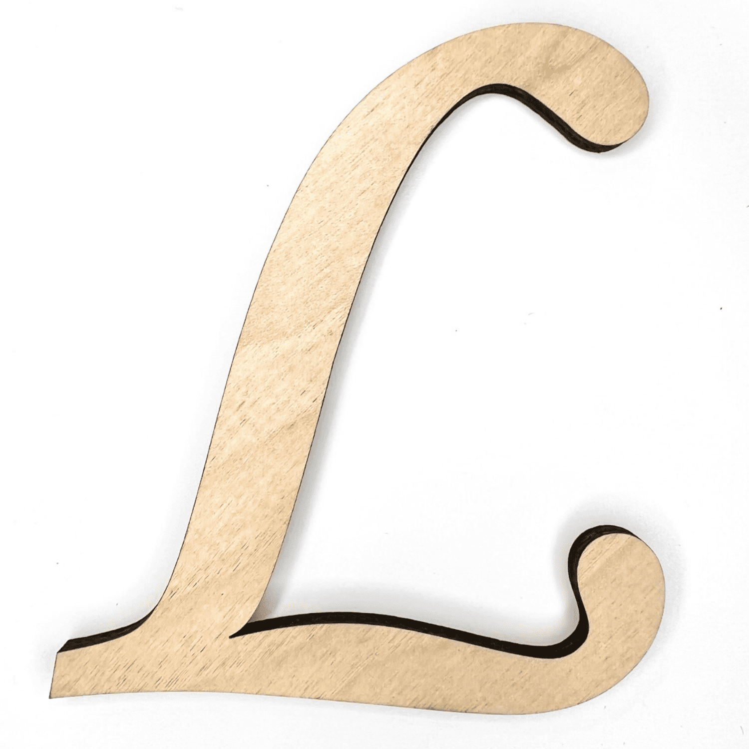 8" Tall BIRCH Wood Letter L | Krafty Supply 1/4" Thick Wooden Letters ...